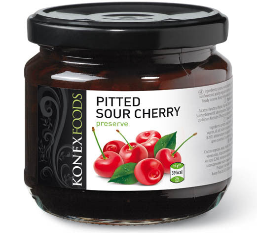 Konex Food Pitted Sour Cherry Preserve 460g – theosdeli